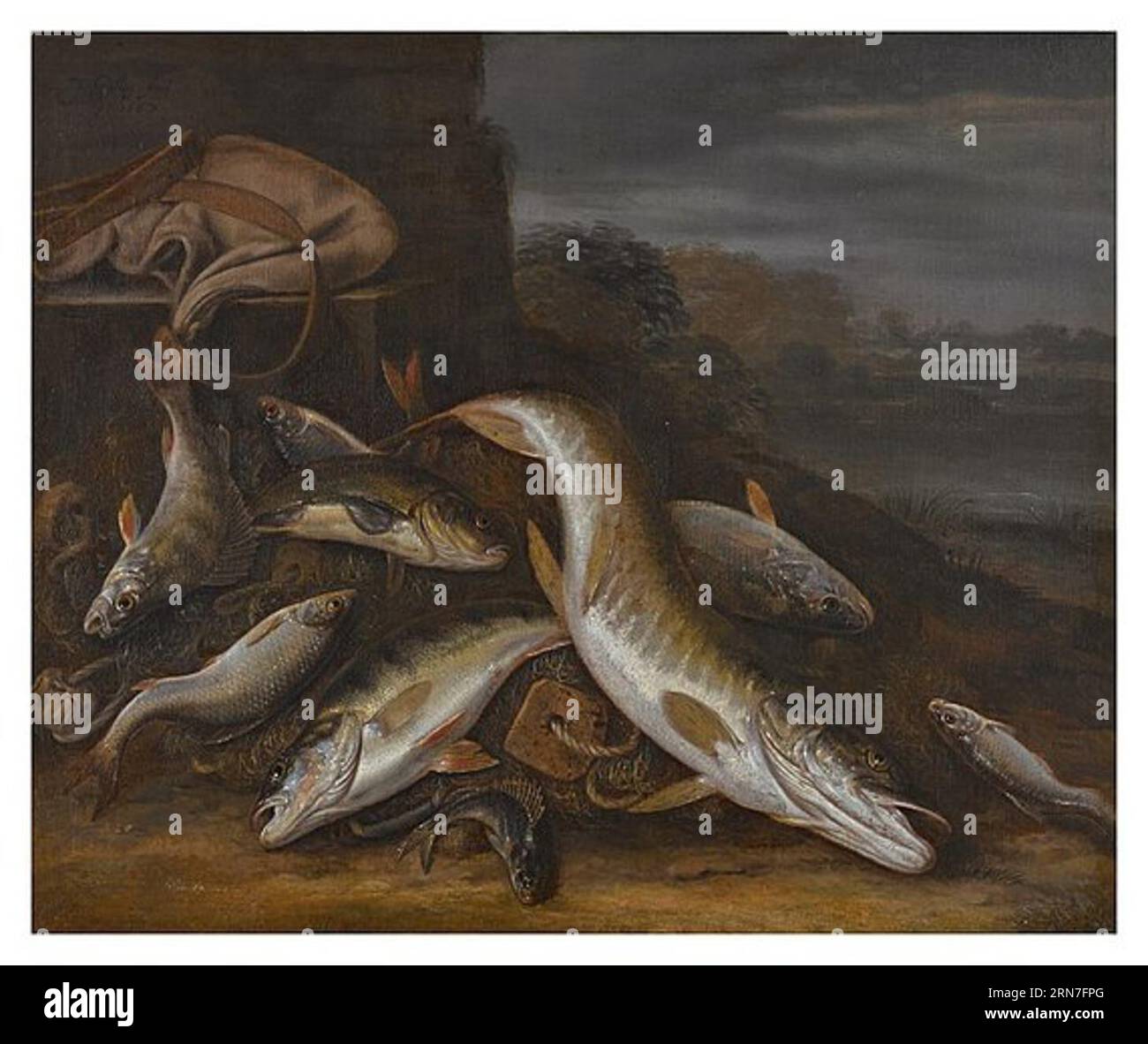 Still Life Of Fish in a Landscape by Jacob Gillig Stock Photo - Alamy