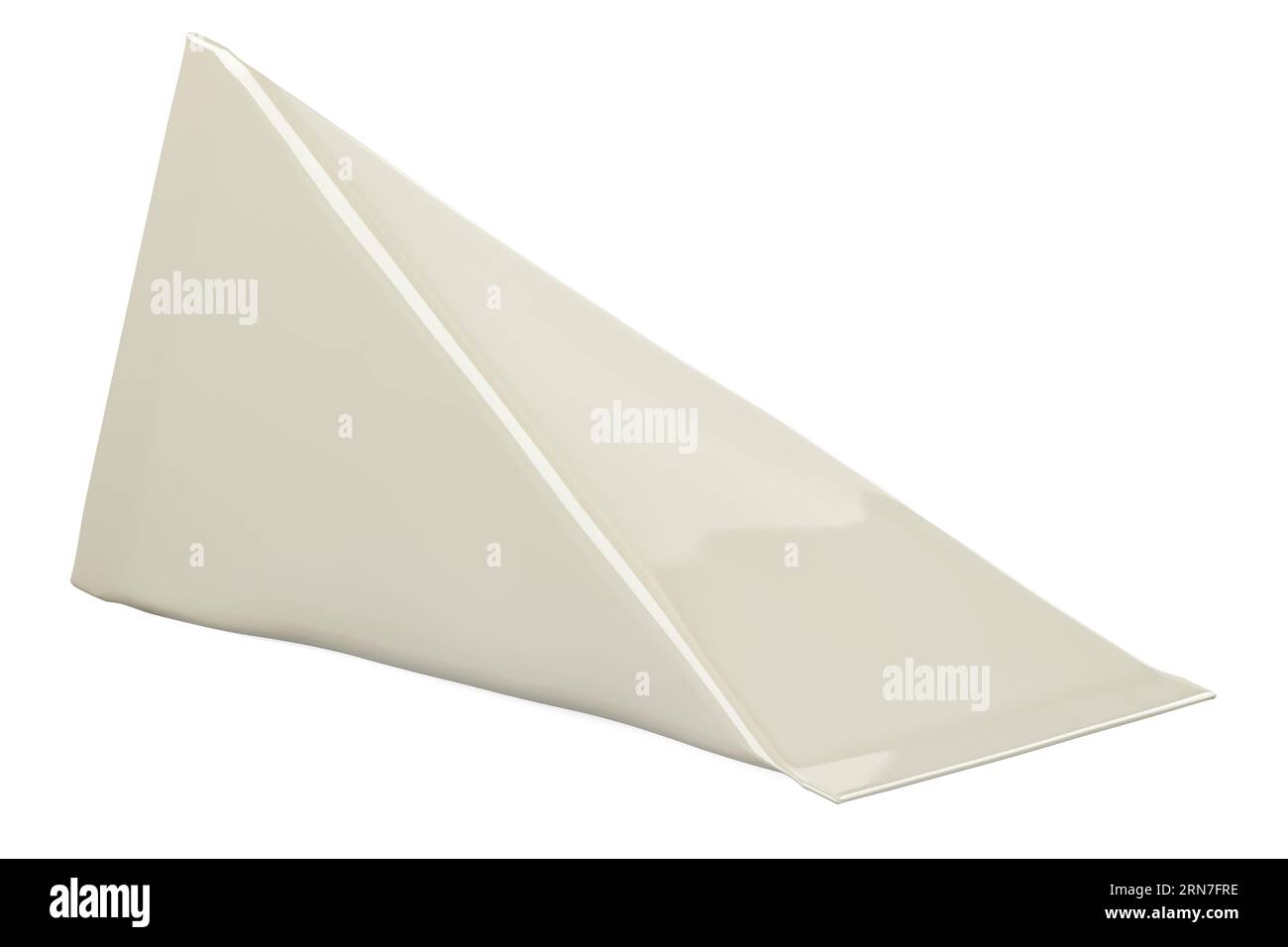 Cardboard triangle box packing, white mockup, template. 3D rendering ...