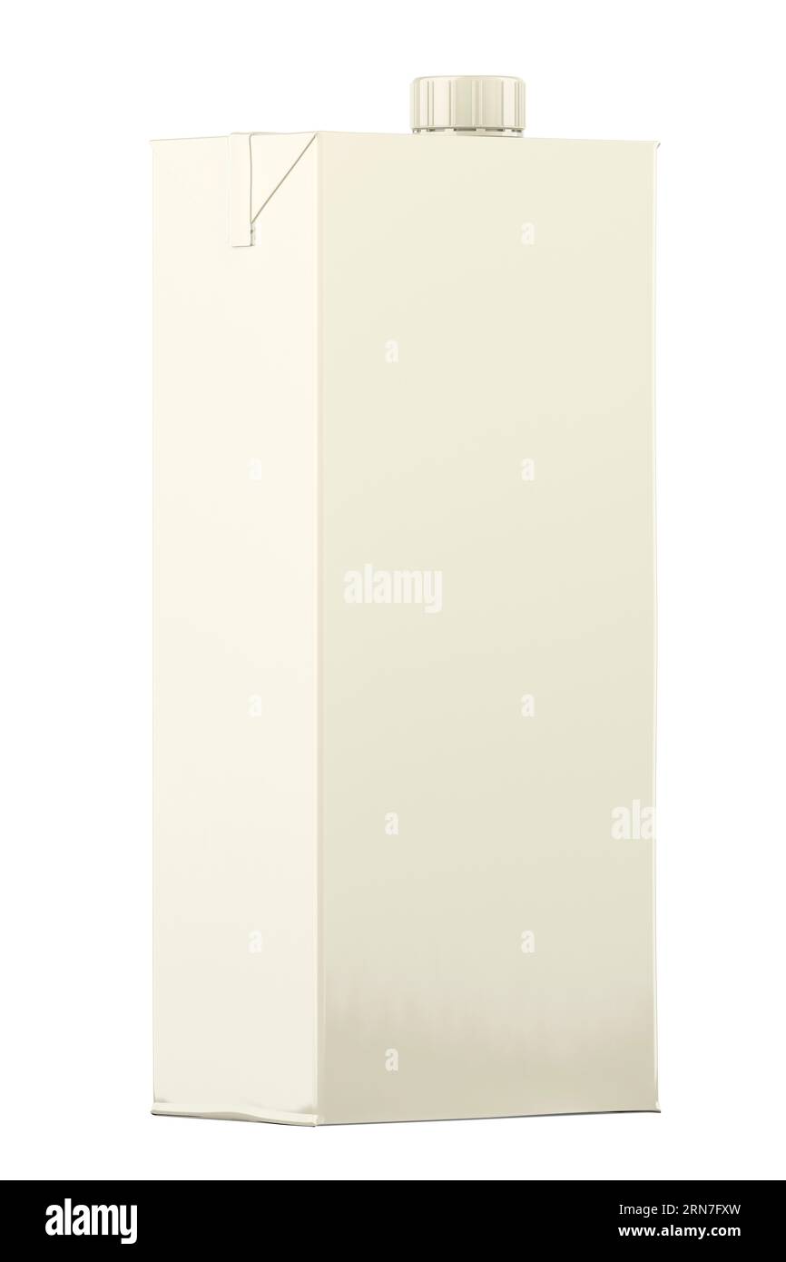 Milk or juice pack, blank carton template packaging container box with ...