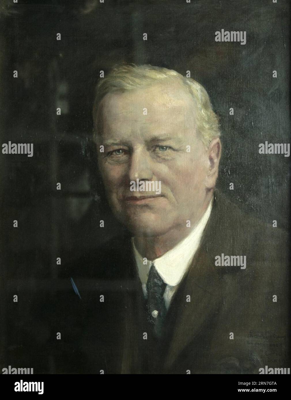 Sir Gilbert Henry Claughton (1856–1921), Bt 1922 by Frank Moss Bennett ...