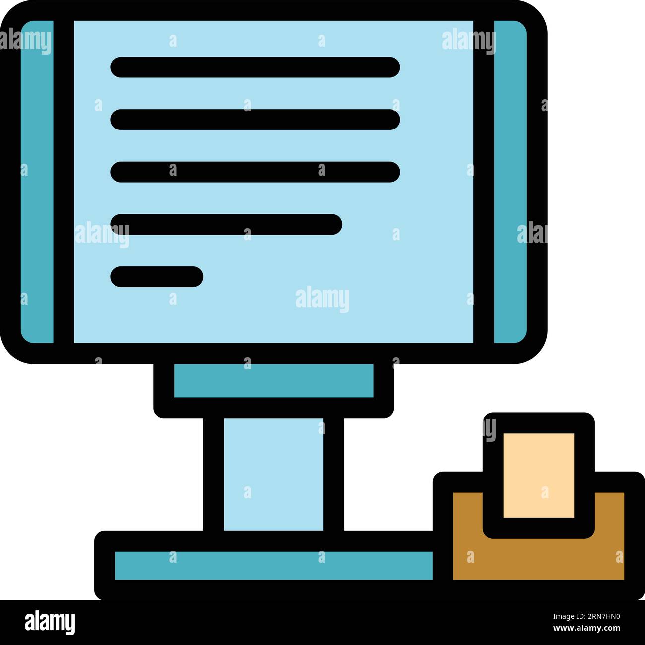 Sale money cash icon outline vector. Supermarket store. Register ...