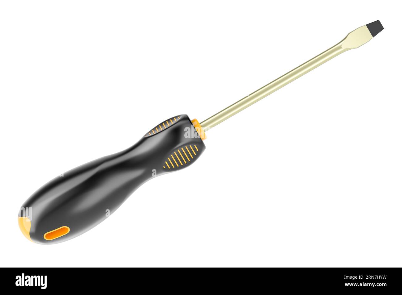 Screwdriver, closeup. 3D rendering isolated on white background Stock ...