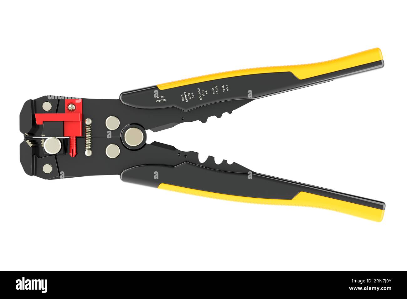 Wire Stripper, Self-Adjusting Wire Stripper. 3D rendering isolated on ...