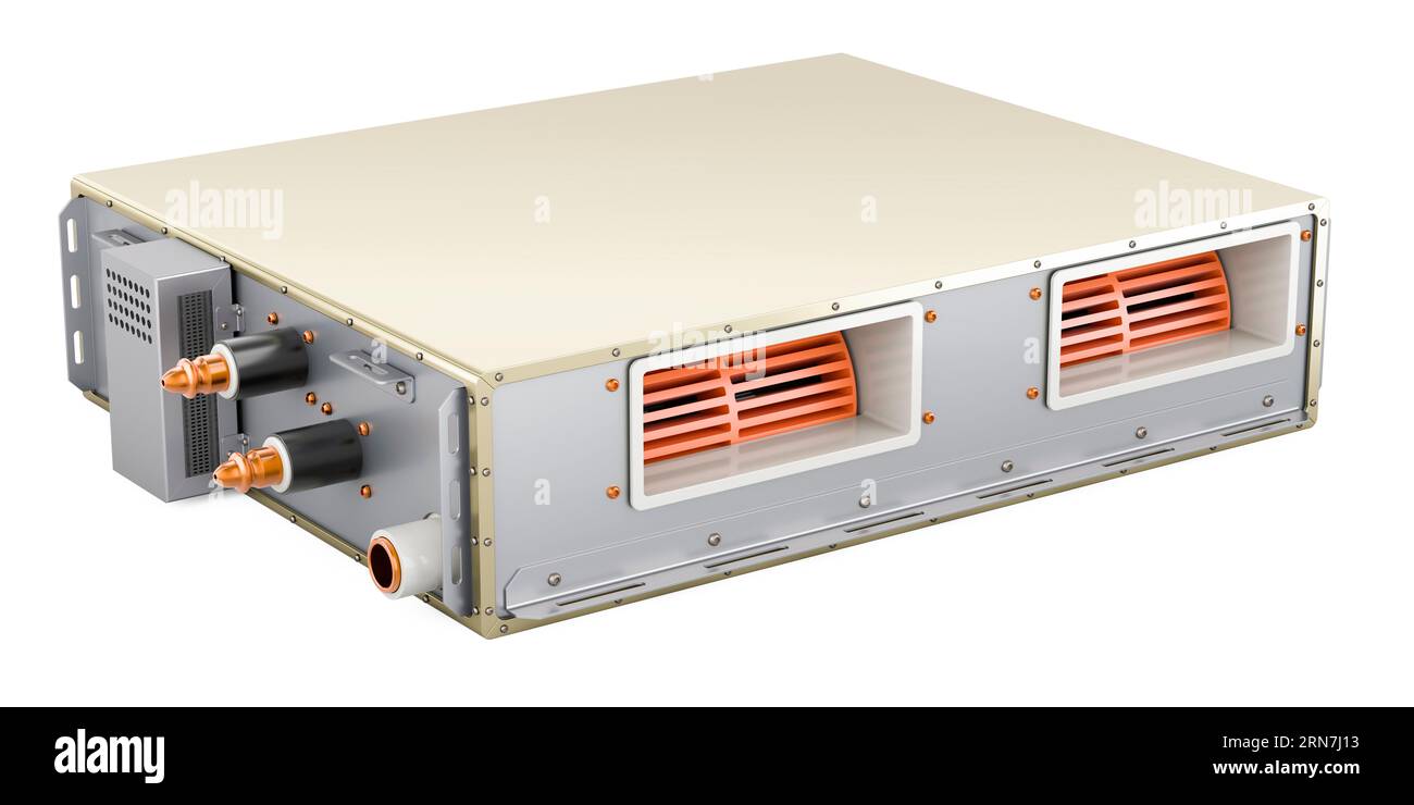 Slim Duct Ceiling Unit. Indoor Unit of Air Conditioner. 3D rendering ...