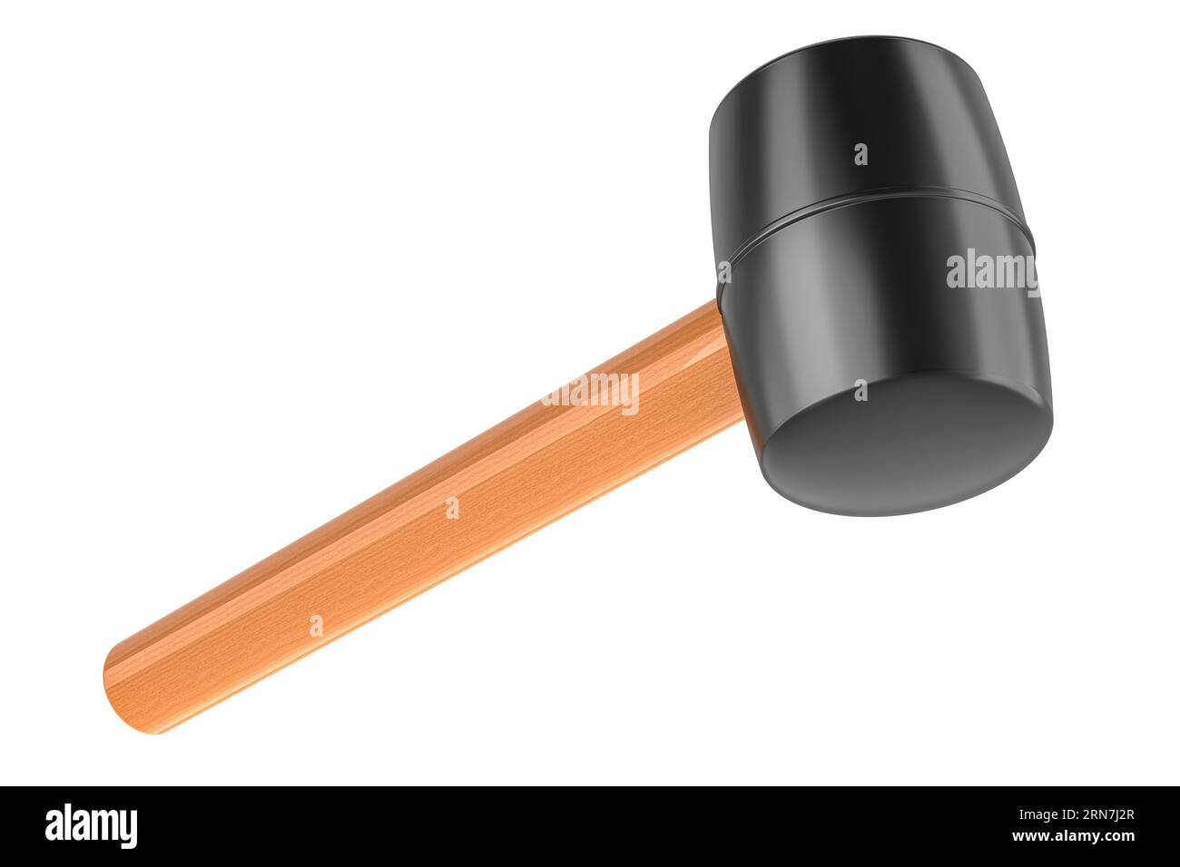 Rubber mallet, closeup. 3D rendering isolated on white background Stock ...