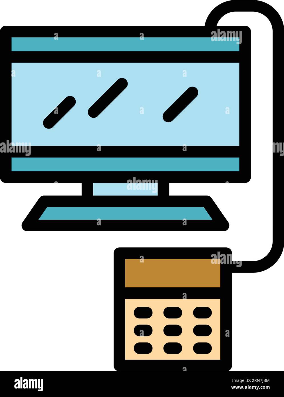 Self checkout till Stock Vector Images - Alamy