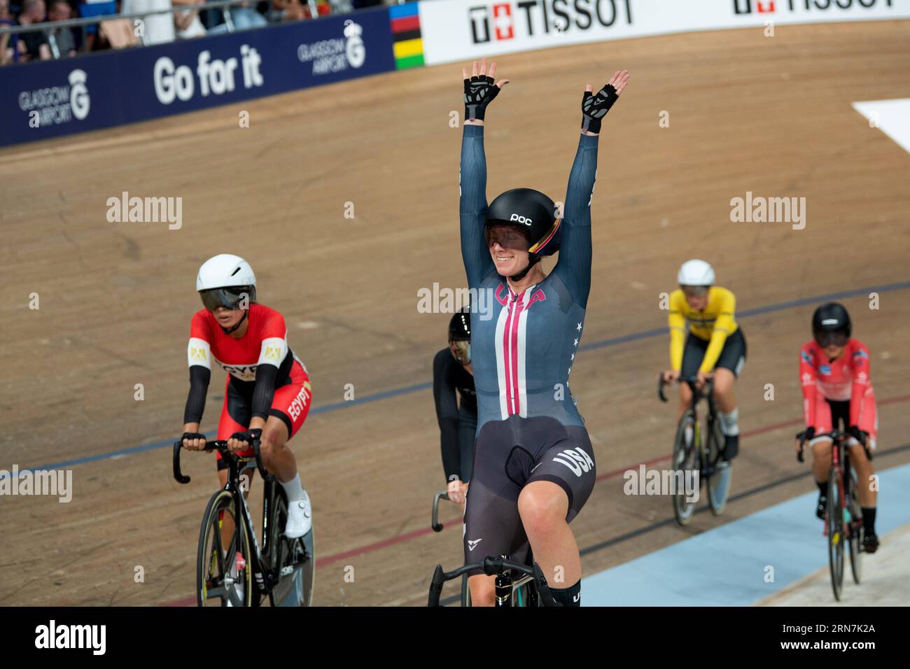 Jennifer Valente of the USA celebrates after winning the world ...
