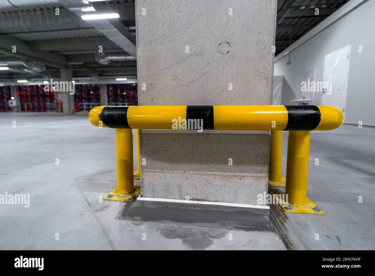 Metal bumpers for the warehouse. Protection of walls, columns and ...