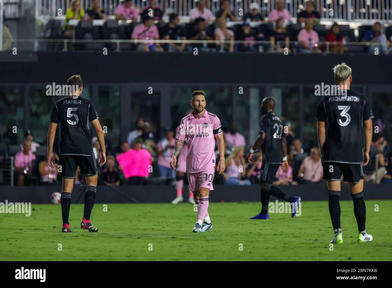 Lionel Messi at the Inter Miami CF v Nashville at DRV PNK Stadium in ...