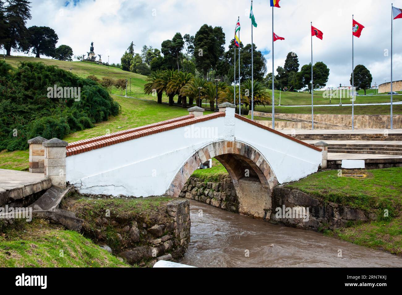 The famous historic Bridge of Boyaca in Colombia. The Colombian ...
