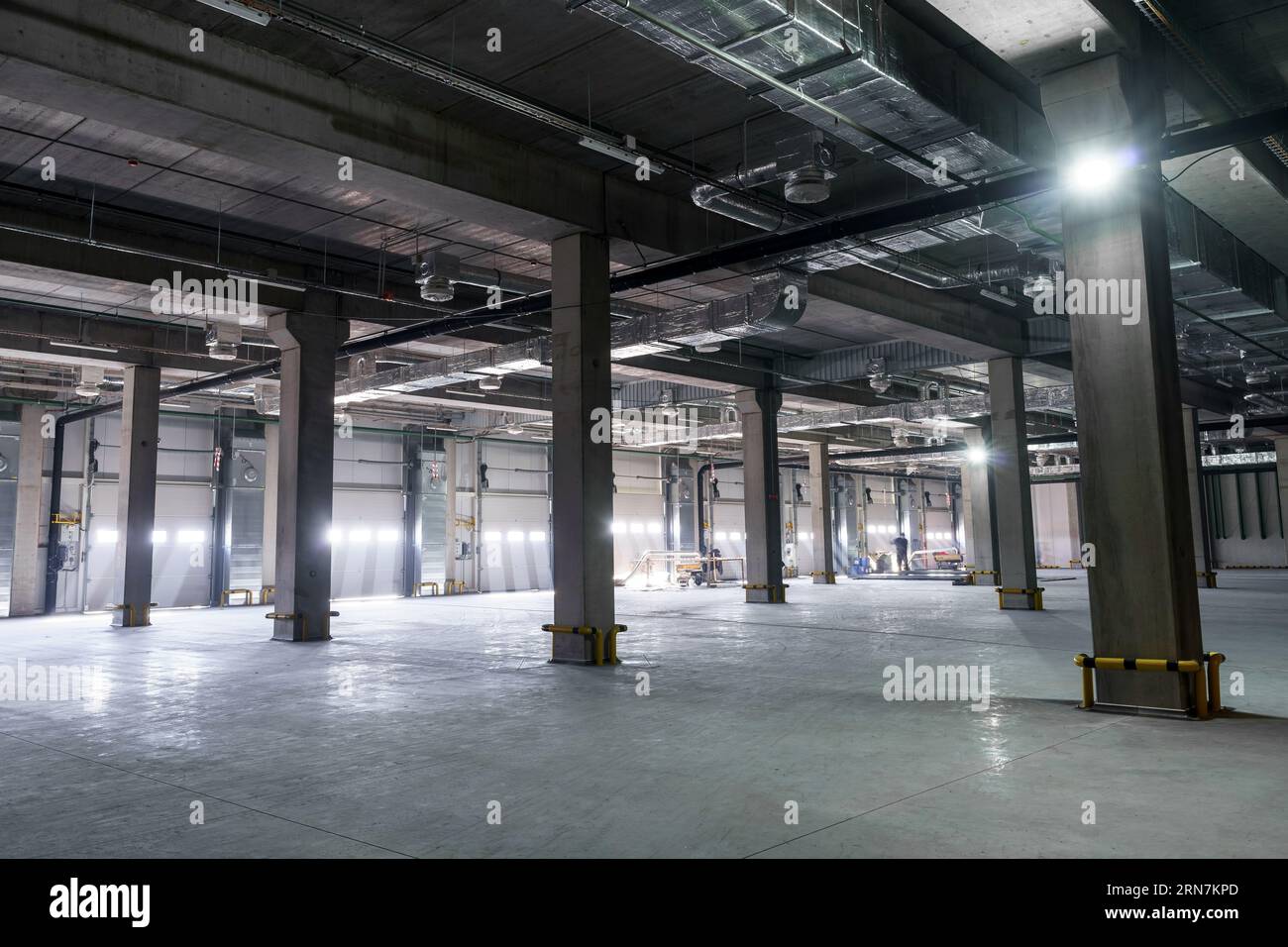 Interior of a large industrial warehouse Stock Photo - Alamy