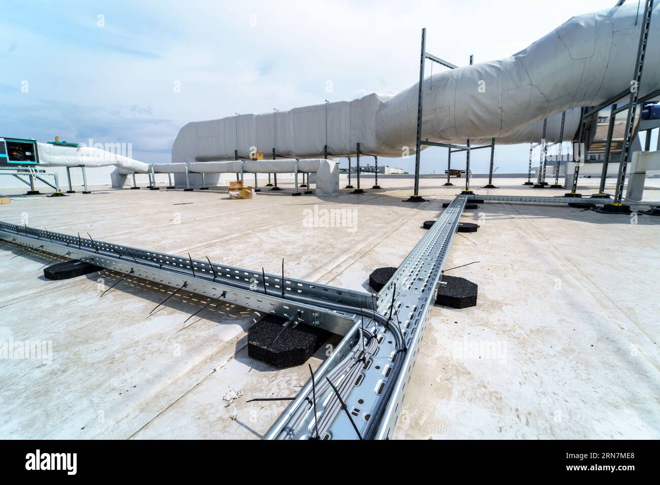 Cable tray for laying and protecting cables and wires Stock Photo - Alamy