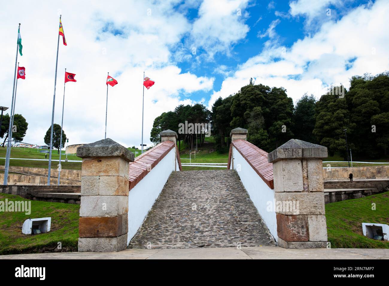 The famous historic Bridge of Boyaca in Colombia. The Colombian ...