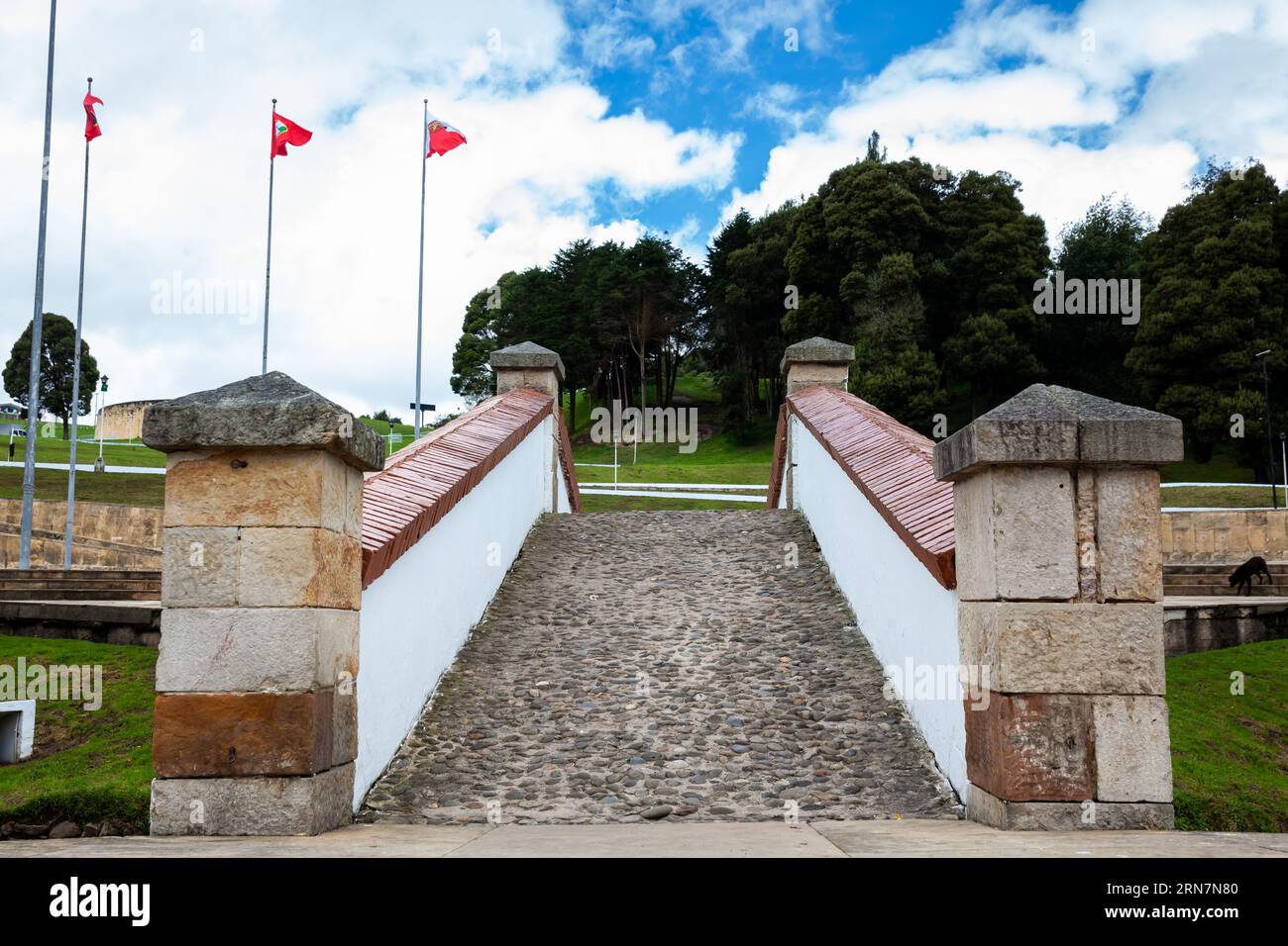 The famous historic Bridge of Boyaca in Colombia. The Colombian ...