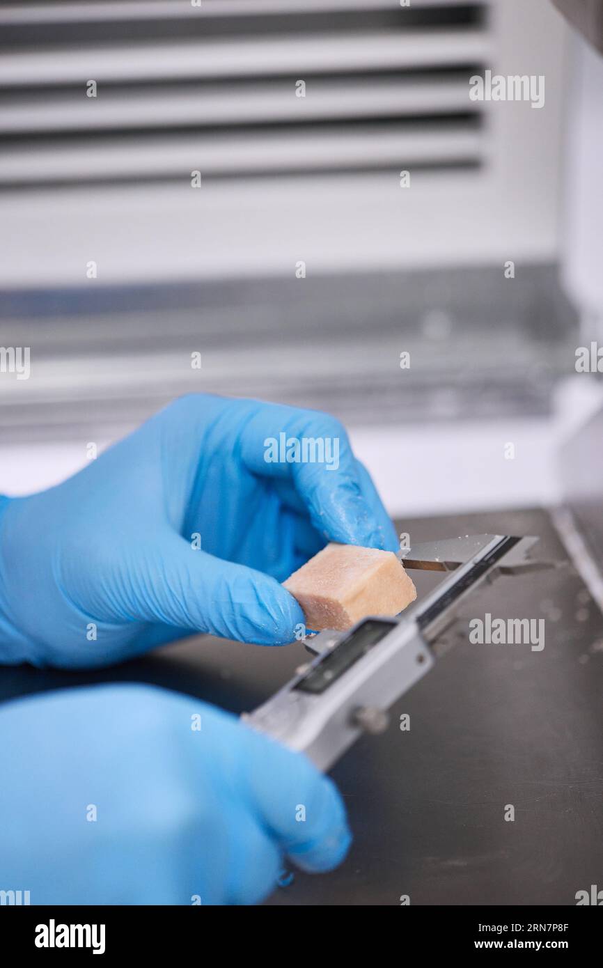 Close-up. The process of measuring laboratory samples Stock Photo - Alamy