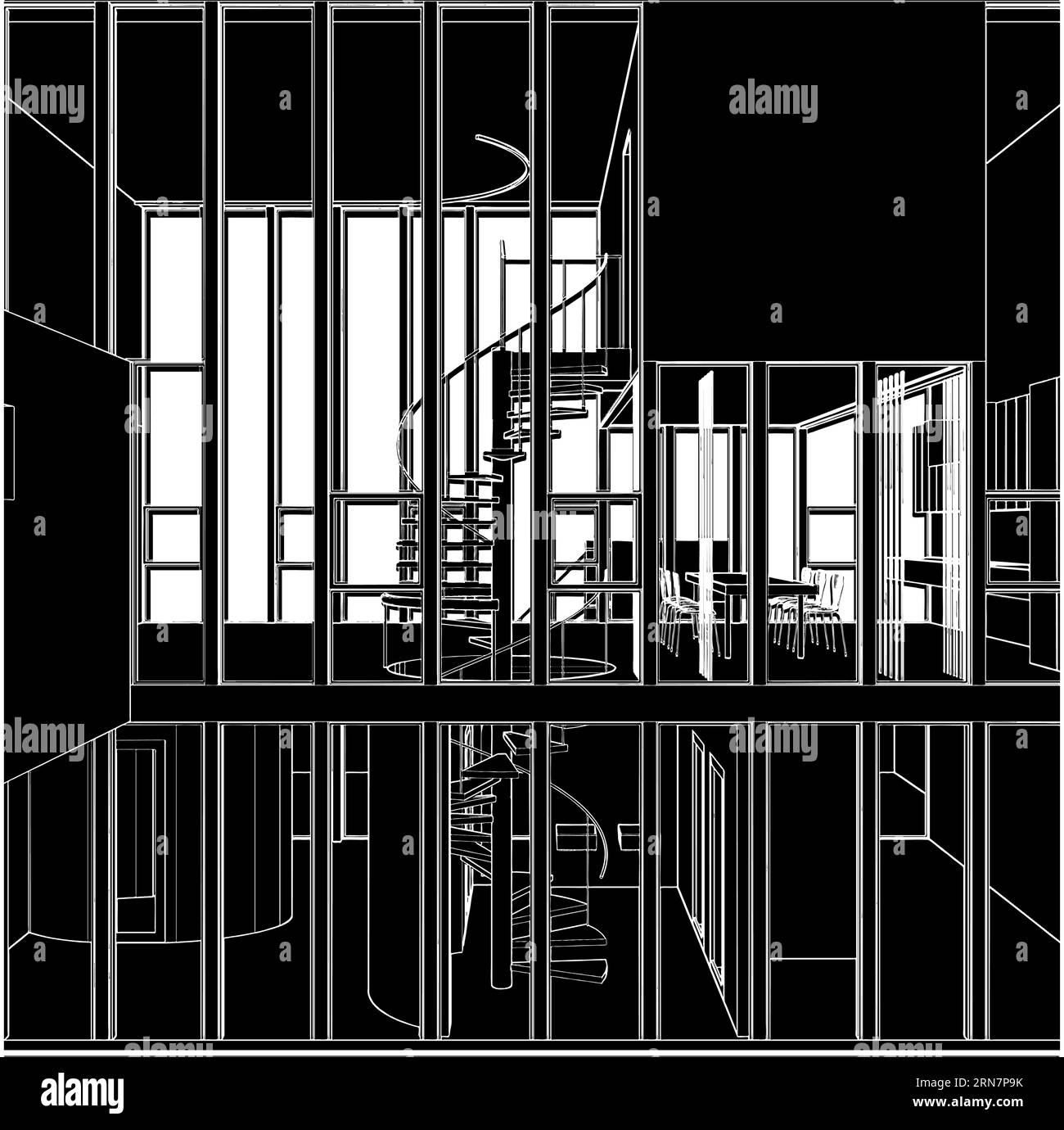 Modern Residential Building House Vector. Modern Family Home ...