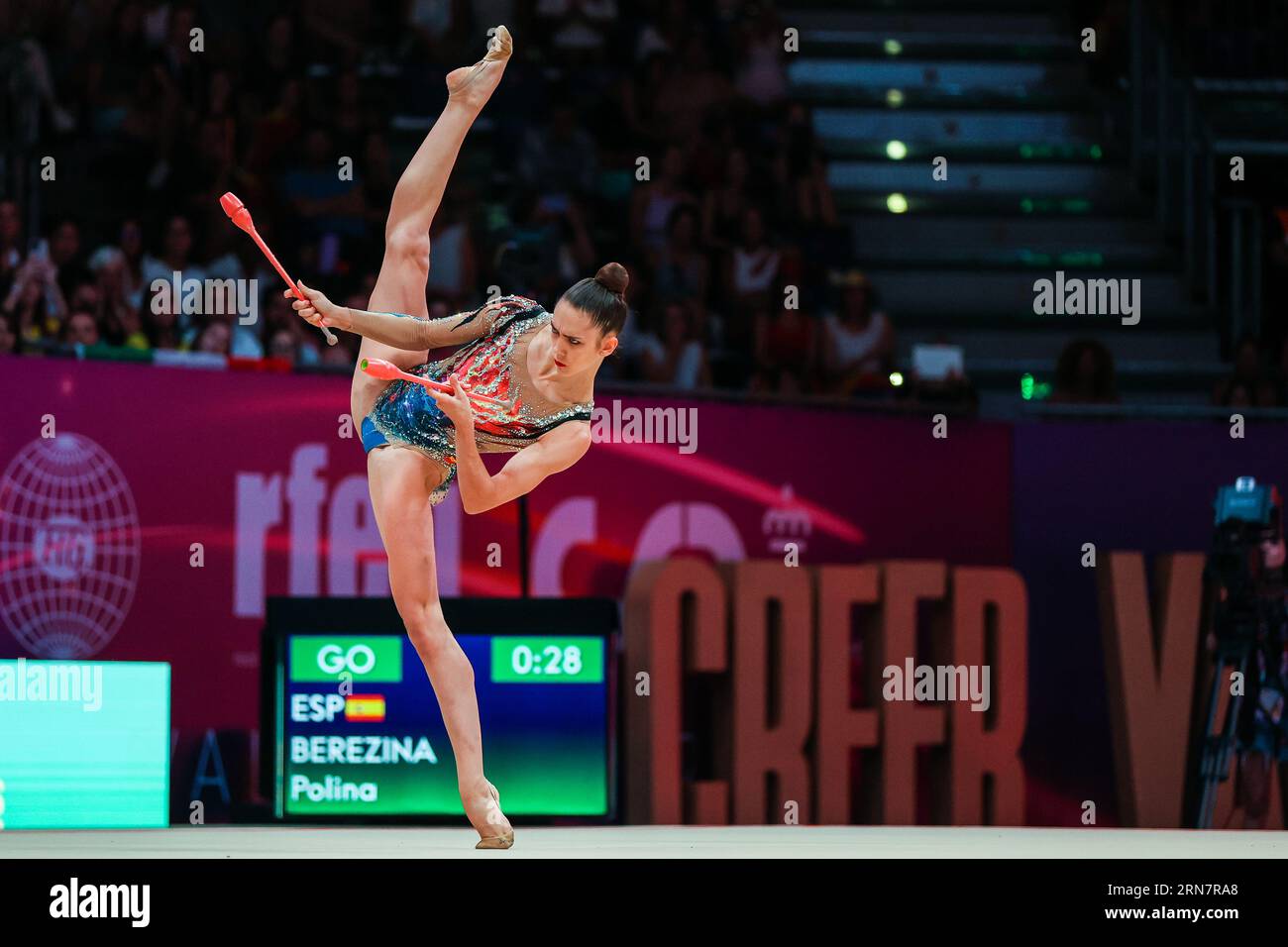Polina Berezina (ESP) seen in action during 40th FIG Rhythmic ...