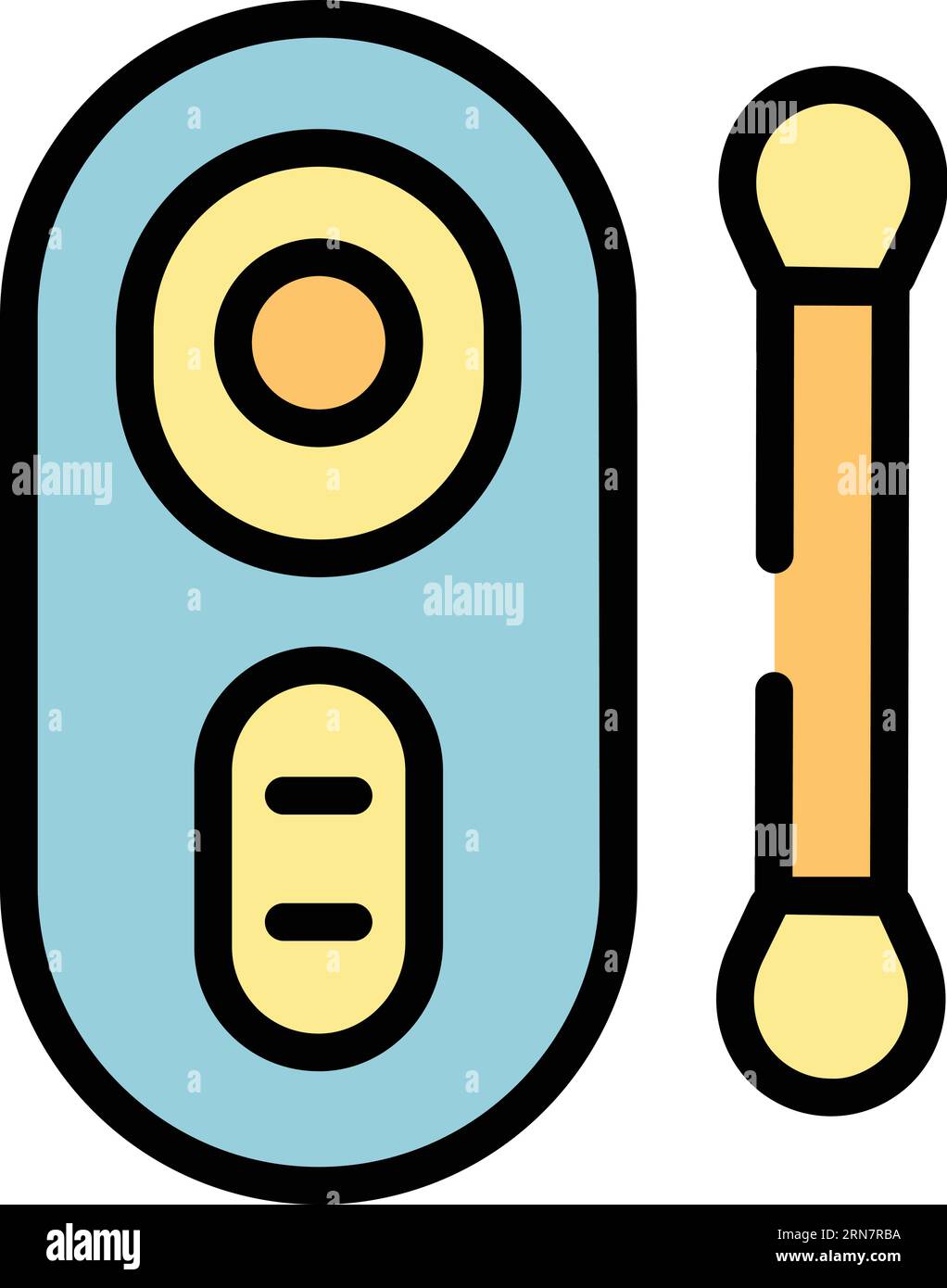 PCR test mobile icon outline vector. Corona health. Nasal lab color ...