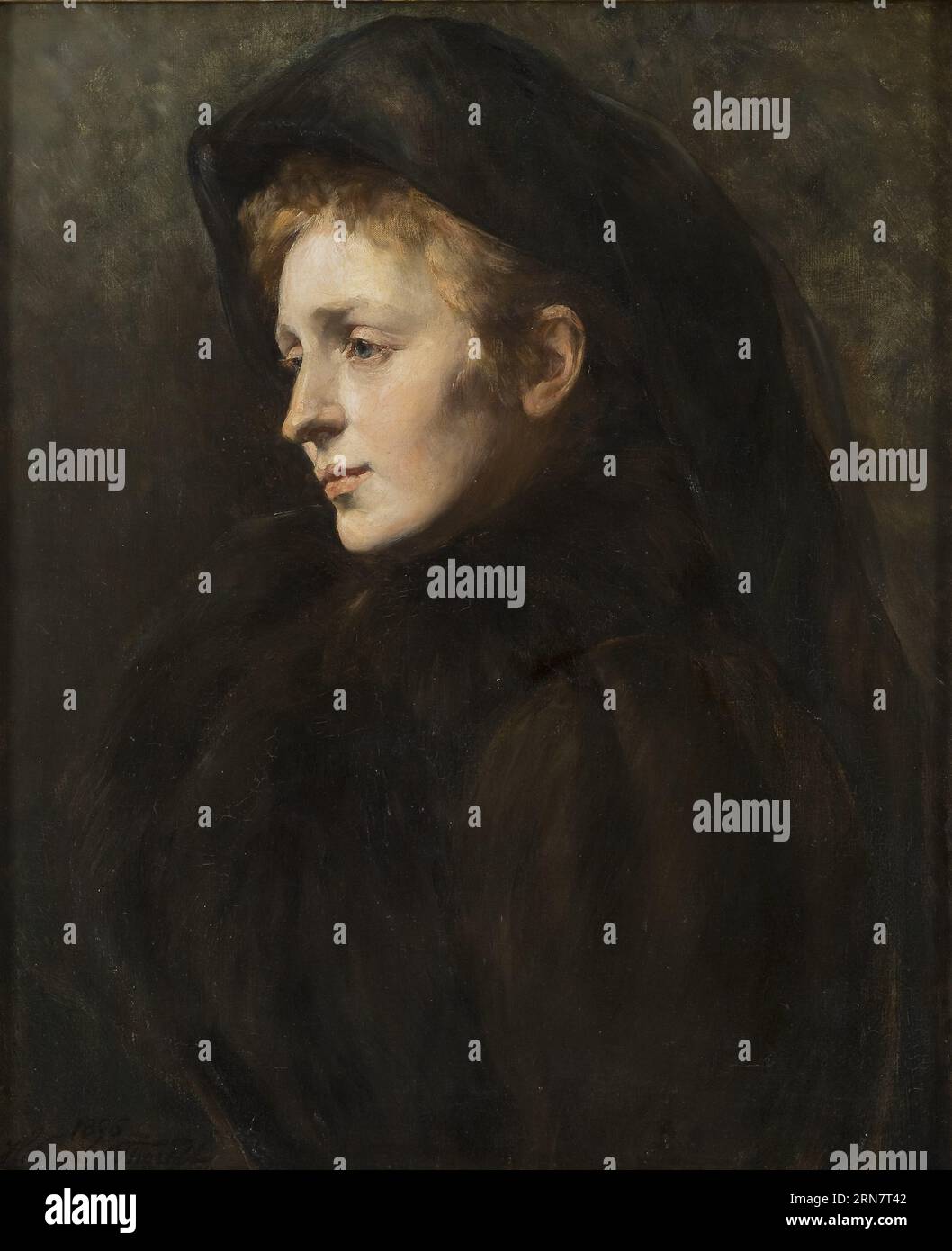 Lady in Mourning 1896 by Hildegard Thorell Stock Photo - Alamy