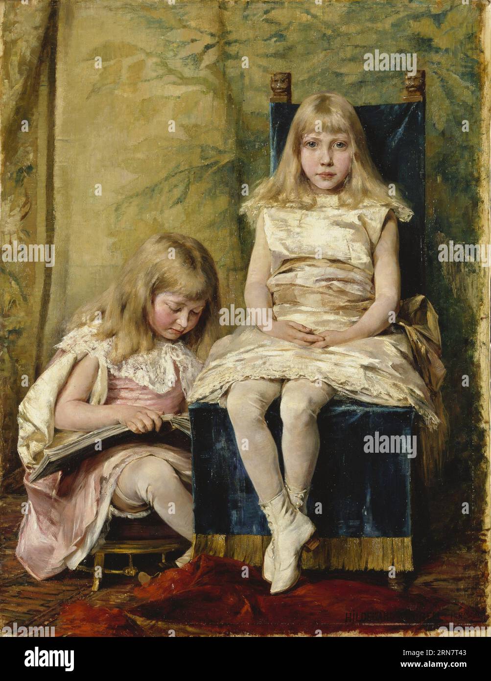 Hildegard and Alfhild Tamm Children 1882 by Hildegard Thorell Stock ...
