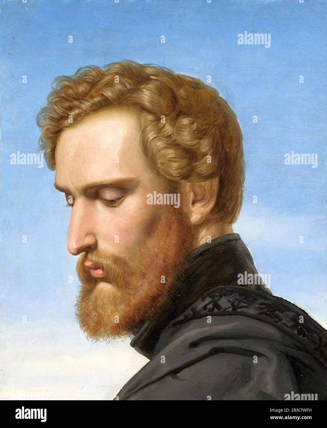 Portrait of the painter Heinrich Heinlein as a Schellenberg knight 1849 ...