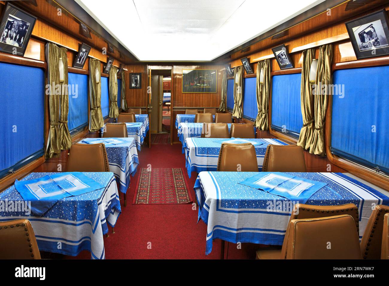 The dining area of Marshal Josip Broz Tito (1892-1980), president of ...