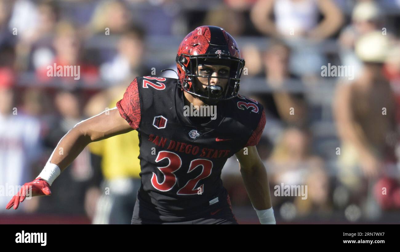 San Diego State safety Marcus Ratcliffe (32) seen playing the Ohio ...