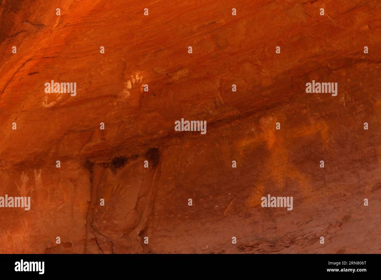 Anasazi Petroglyphs with hand prints in Canyon De Chelly National ...