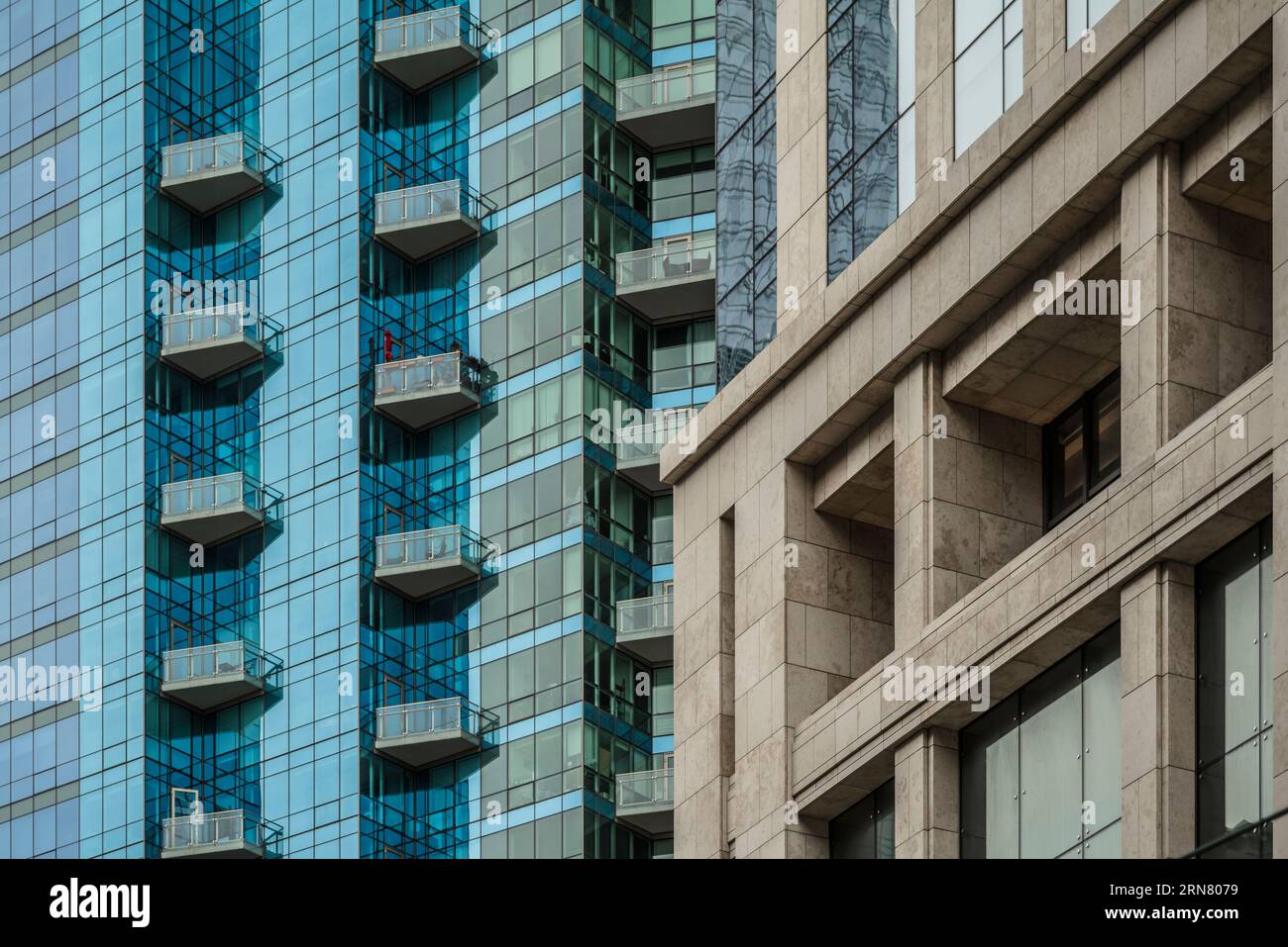 Jersey City, NJ, USA Streets and buildings in downtown Jersey City ...