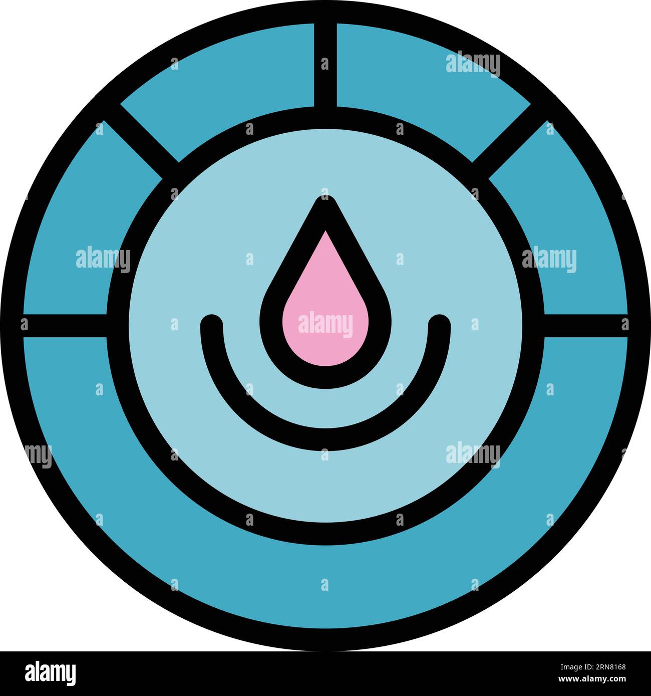 Drop success icon outline vector. Comfort zone. Work escape color flat ...