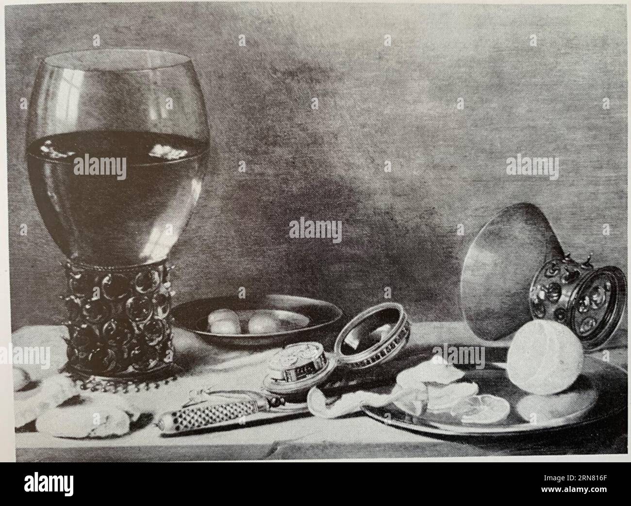 Still life with roemer, watch, lemon, and overturned berkemeyer circa ...