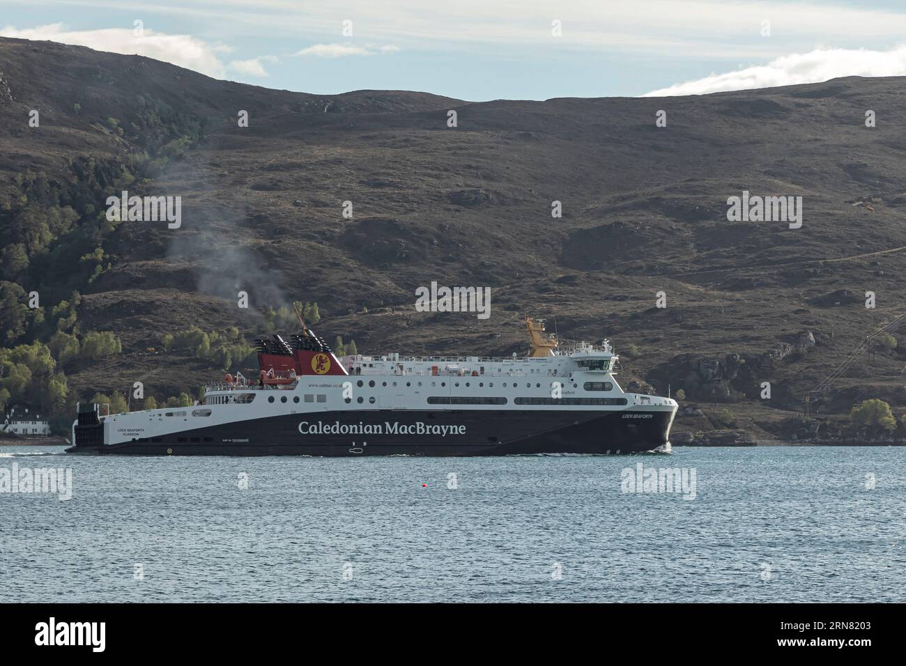 Ullapool, Scotland, UK - May 5th 2023 - A Scottish Ferry traveling to ...