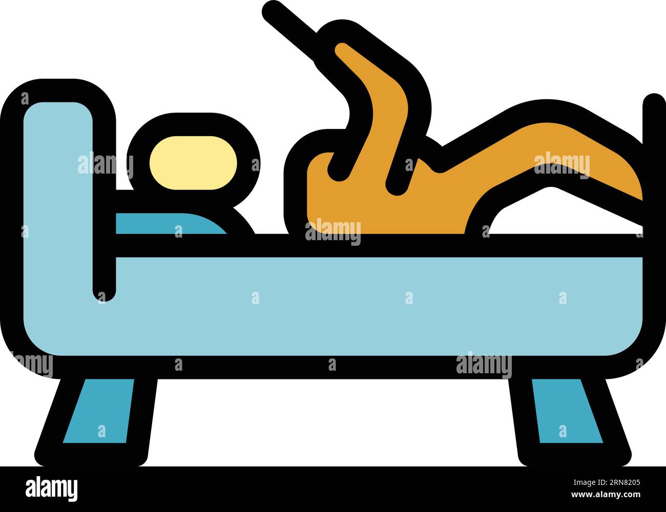 Bed comfort zone icon outline vector. Work cage. Fear success color ...
