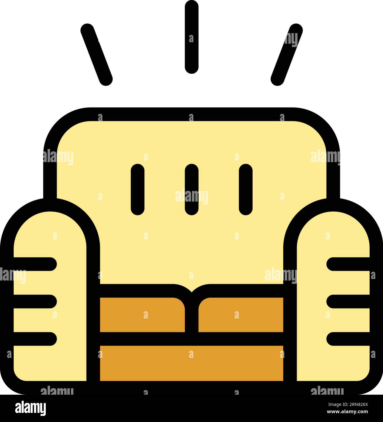 Comfort zone armchair icon outline vector. Work start. Success fear ...