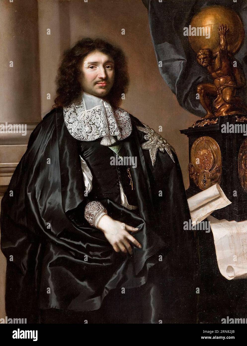 Portrait of Jean-Baptiste Colbert circa 1666 by Claude Lefèbvre Stock ...