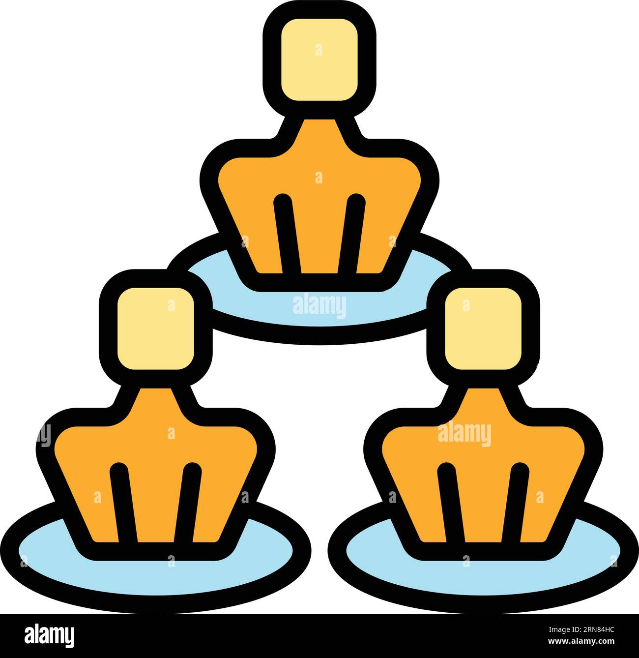 Expert Group Team Icon Outline Vector Work Office Report Cyber Color Flat Stock Vector Image