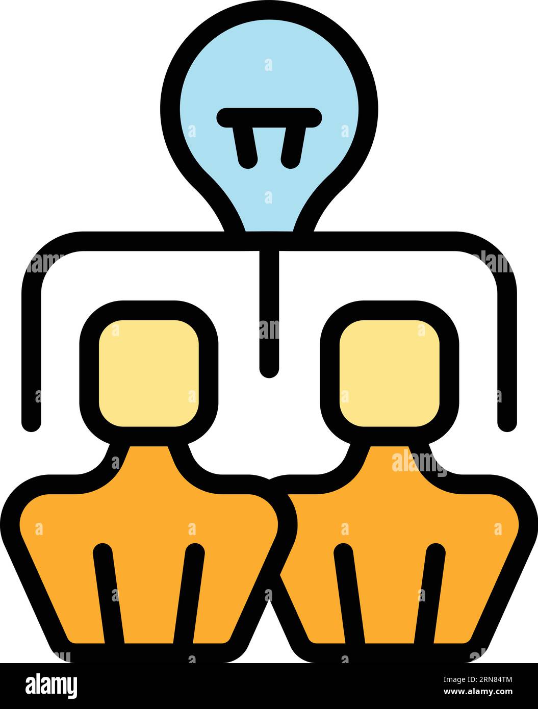 Expert Team Icon Outline Vector Chart Business Success Work Color Flat Stock Vector Image