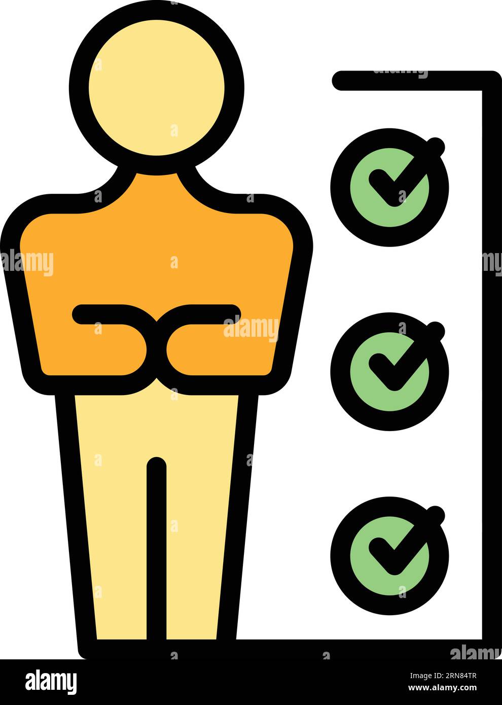 Expert goals icon outline vector. Consult cyber. Chart attack color ...