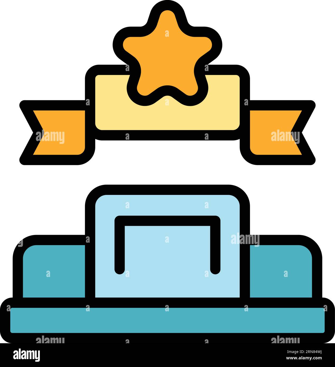 Expert podium icon outline vector. Business team. Consult cyber color ...
