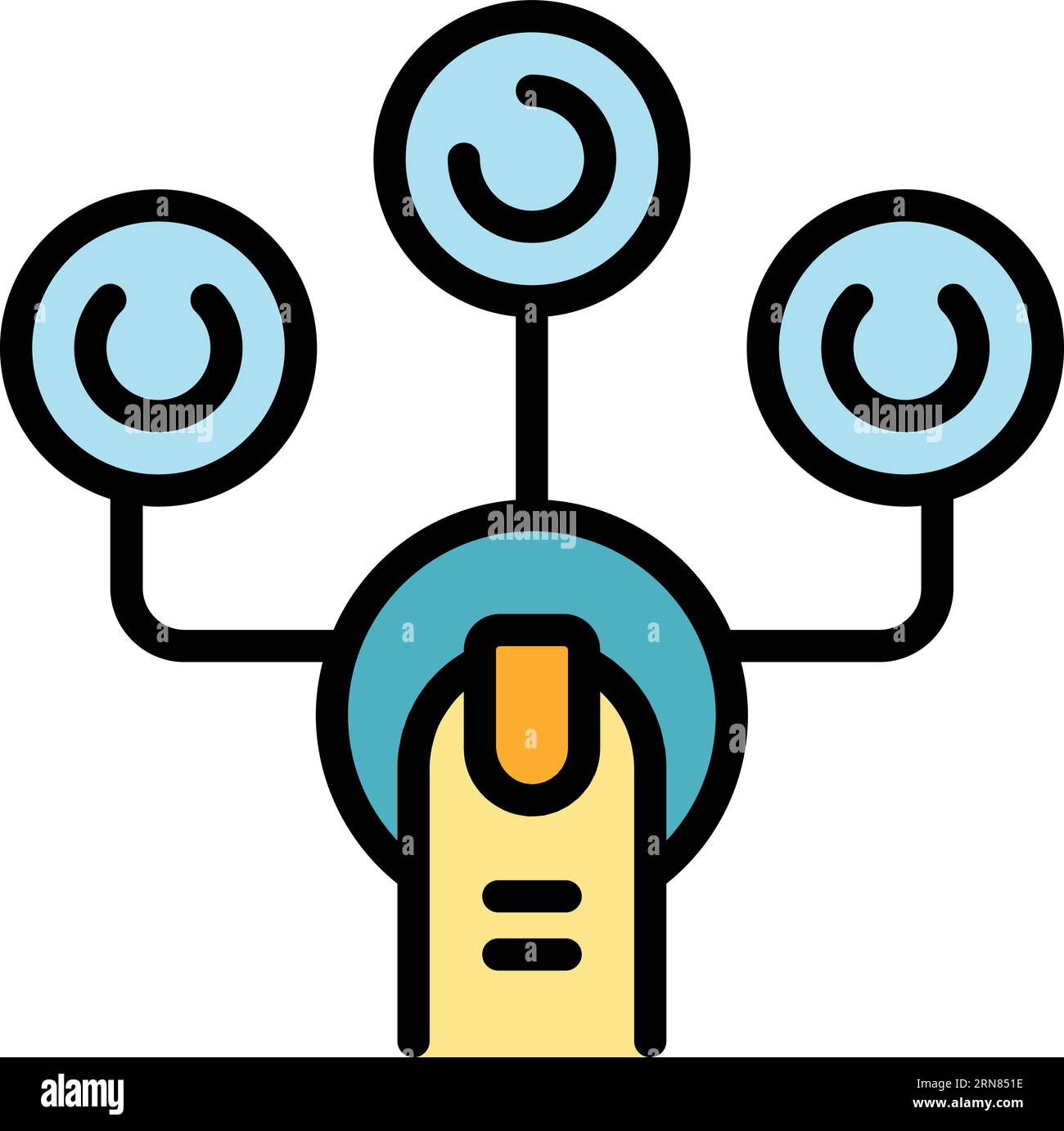 Expert button icon outline vector. Business chart. Stock security color ...