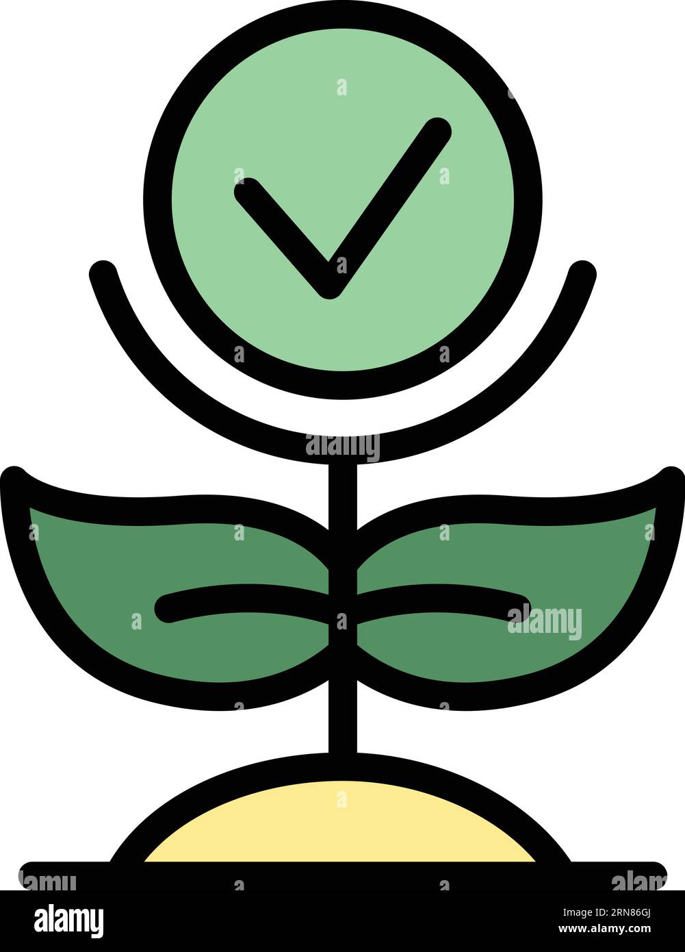 Business plant icon outline vector. Chess decision. Team people color ...