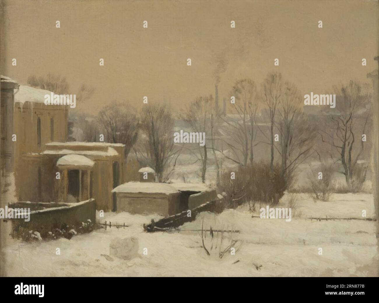 Urban Snow. Study 1880 by Gustaf Rydberg Stock Photo - Alamy