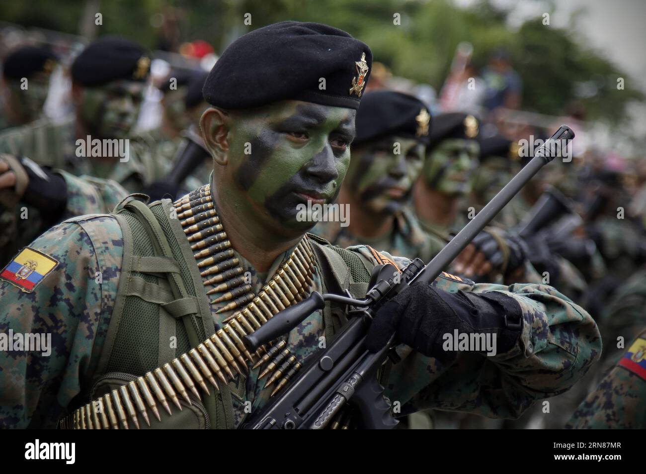 Ecuador s soldiers attend a military parade commemorating the 195th ...