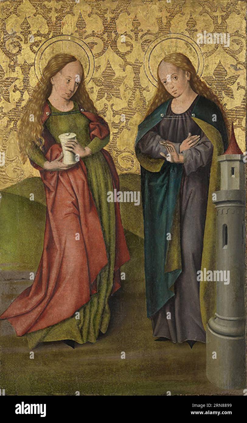 Die Heiligen Magdalena und Barbara between circa 1460 and circa 1461 by ...