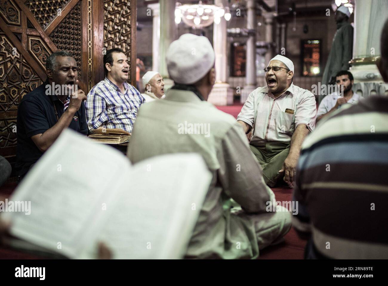 (151013) -- CARIO, Oct. 13, 2015 -- Egyptian Muslims pray at the ...