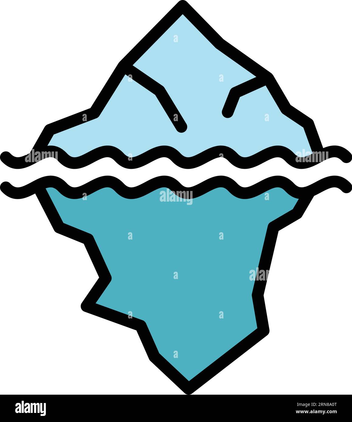 Mountain glacier icon outline vector. Water iceberg. Sea arctic color ...