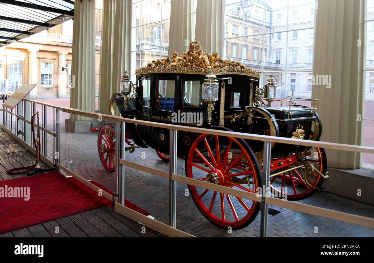 Photo taken on Sept. 7, 2015 shows the Australian State Coach used in ...