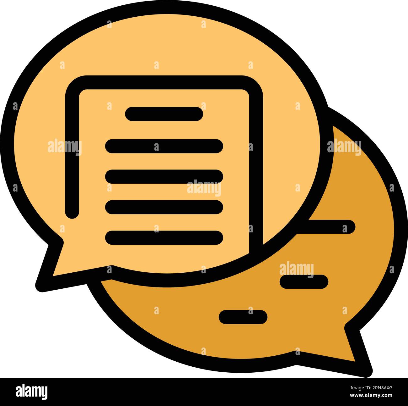 Recipe chat icon outline vector. Food cook. Chef menu color flat Stock ...