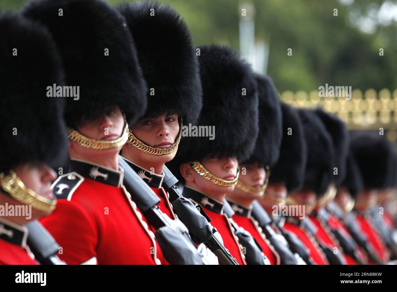 File photo shows British Royal Guards attending the changing ceremony ...