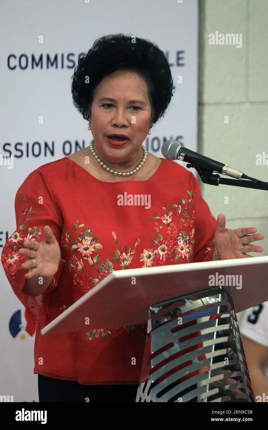 (151016) -- MANILA, Oct. 16, 2015 -- Philippine Senator Miriam Defensor ...